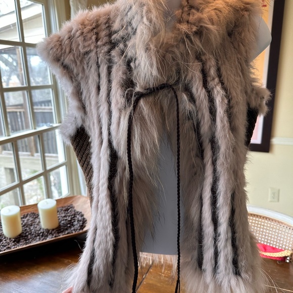 Dana Stein | Jackets & Coats | Dana Stein Rabbit Fur Vest Large Brown ...